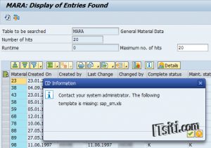 SAP Excel Inplace: The following template is missing: sap_sm.xls - Free SAP Online Training Tutorial