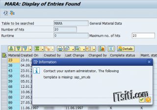 SAP Excel Inplace: The following template is missing: sap_sm.xls - Free SAP Online Training Tutorial
